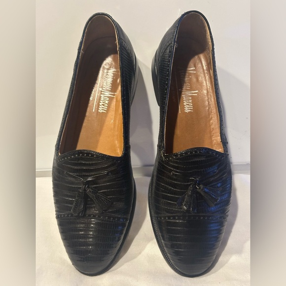 Neiman Marcus | Shoes | Neiman Marcus Mens Genuine Lizard Black Dress ...